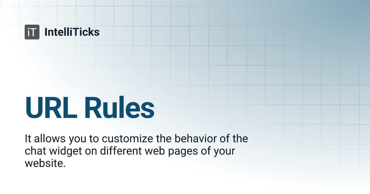 URL Rules | IntelliTicks